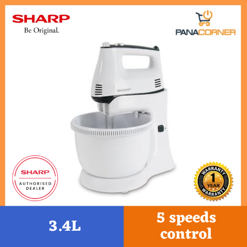 Sharp EMS60WH 300W 3.4L Stand Mixer | Lazada