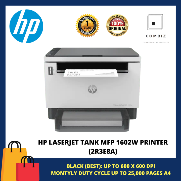 HP LASERJET TANK MFP 1602W PRINTER (2R3E8A) | Lazada