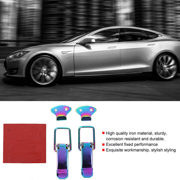 Purple Car Hood Lock Clip Quick Latch Fender Clamp Hook Universal Auto ...