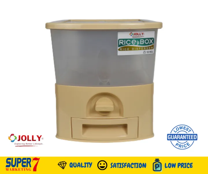 JOLLY RICE BOX DISPENSER 10 KG CAPACITY DIMENSION: 31cmx37cmx32cm ...
