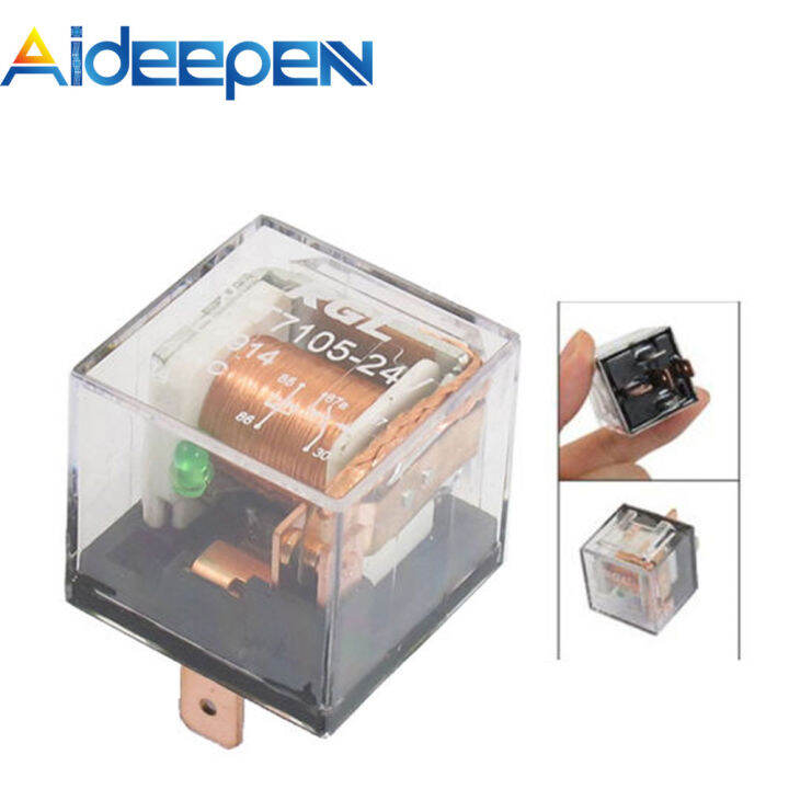 Aideepen 24V 5Pin 80A Waterproof Car Truck Relay DC 80A 1NO 1NC SPDT 5 ...