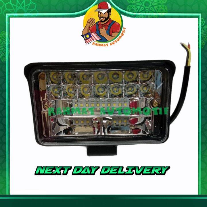 Truck LED Spotlight Mini 4inch 12V-60V White Square Rectangle Bright ...