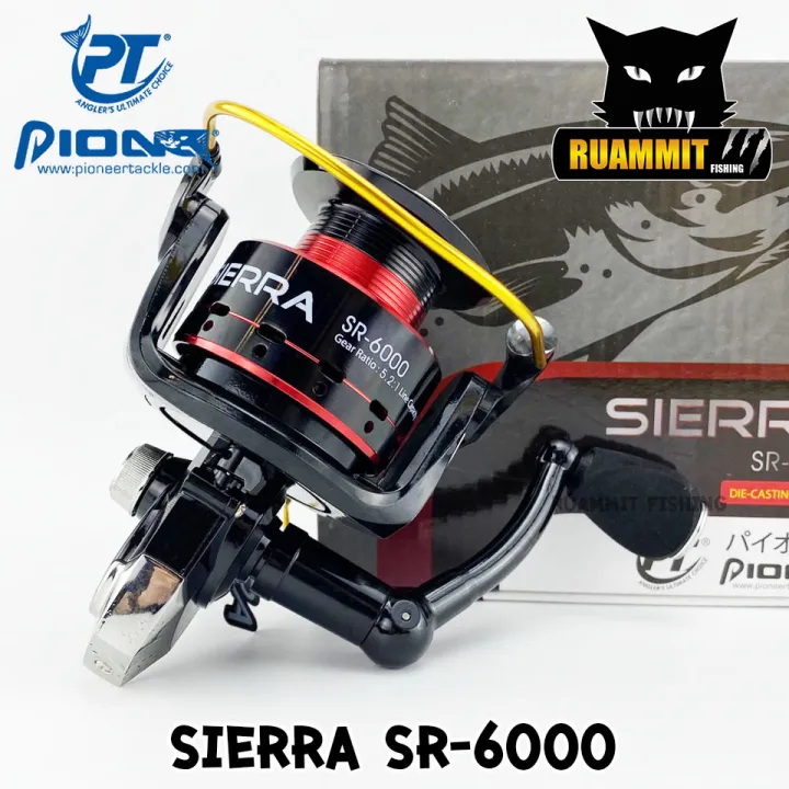 รอกสปินนิ่ง ไพโอเนียร์ PIONEER SIERRA SR-3000/4000/5000/6000 (BLACK RED) | Lazada.co.th