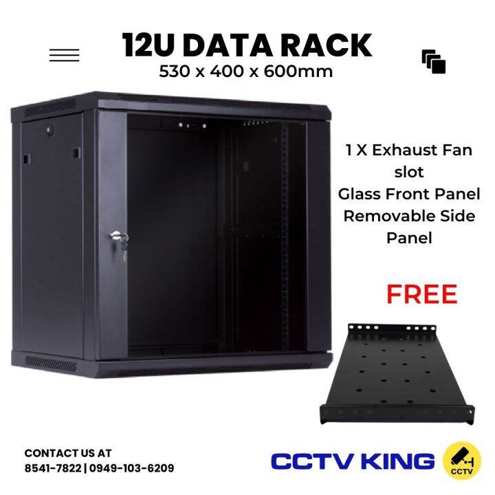 12U Data Rack with Free Fixed Tray | Data Cabinet | Network Rack ... 12U Data Rack with Free Fixed Tray | Data Cabinet | Network Rack ...