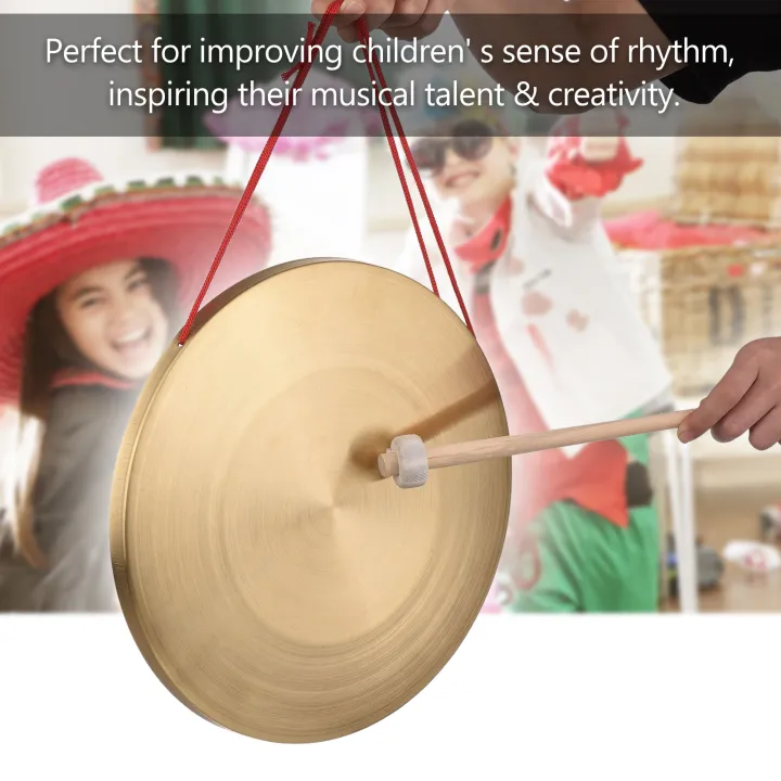 dodocool 30cm Hand Gong Cymbals Brass Copper Gong Chapel Opera ...