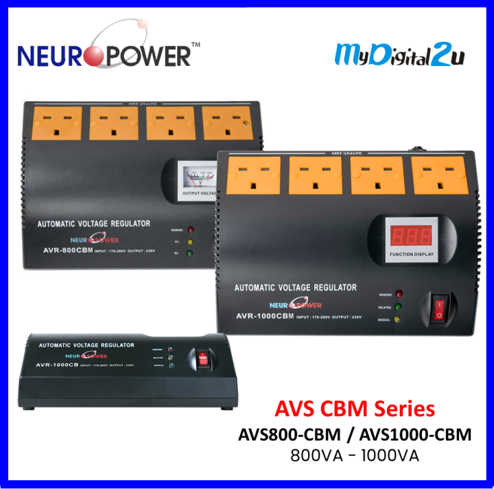 NEUROPOWER AVS800-CBM 800VA / AVS1000-CBM 1000VA AVR AUTOMATIC VOLTAGE ...