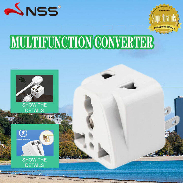 【BUY 1 TAKE 1】NSS UNIVERSAL ADAPTER WITH ROUND PIN POWER ADAPTER Plug ...