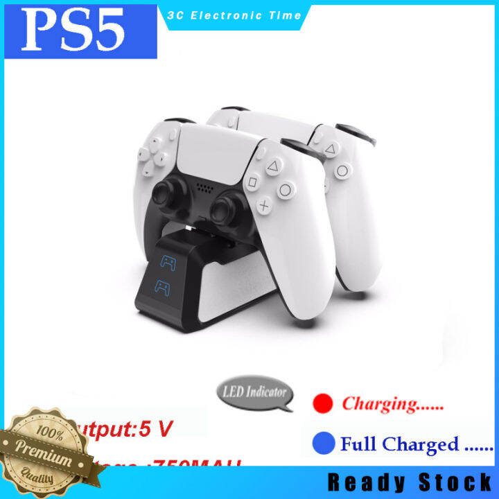 PS5 Dual USB Handle Fast 5V 720MAH Charging Dock Station Stand Charger ...