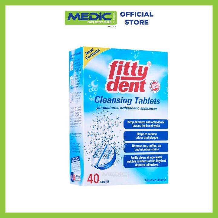 [Bundle of 7] FITTYDENT Denture Cleansing Tablet 40'S - By Medic ...