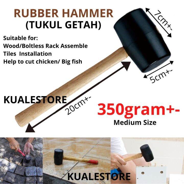 SHIP TODAY!- Small Rubber Hammer Rubber Mallet 350GRAM+- / Tukul Getah ...