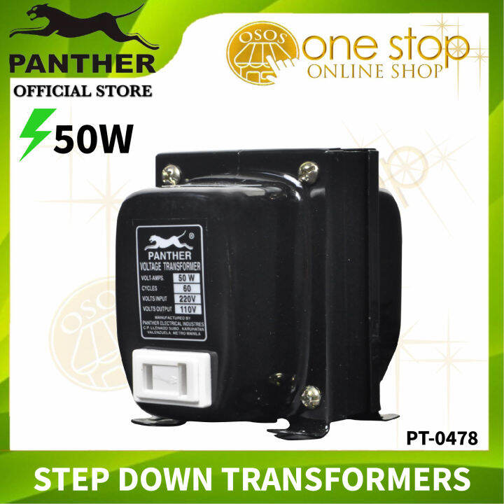 PANTHER PT-0478 Step-Down Transformer 50 Watts, Input 220VAC, Output ...