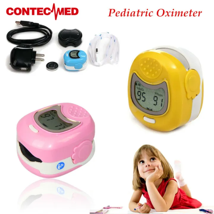CONTECMED CMS50QA Yellow Pediatric Finger Pulse Oximeter Kids Children ...