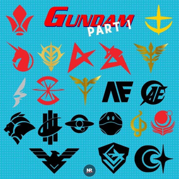 【COD】 Gundam Gunpla Logos Part 1 Vinyl Decal/Sticker for Computer Wall ...
