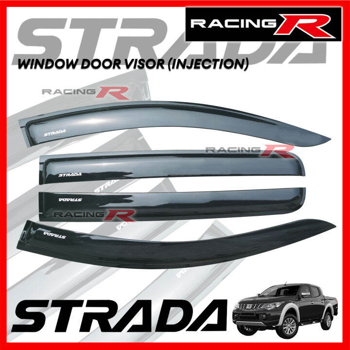 Mitsubishi Strada Triton 2016 to 2023 OEM Window Door Visor Black 2017 ...