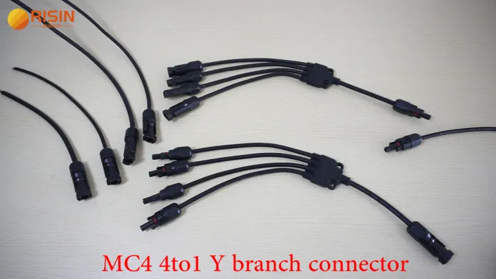 High Performance RISIN 1Pairs x 4 way MC4 Solar Connector Y branch M/M/M/F and F/F/F/M Solar ...