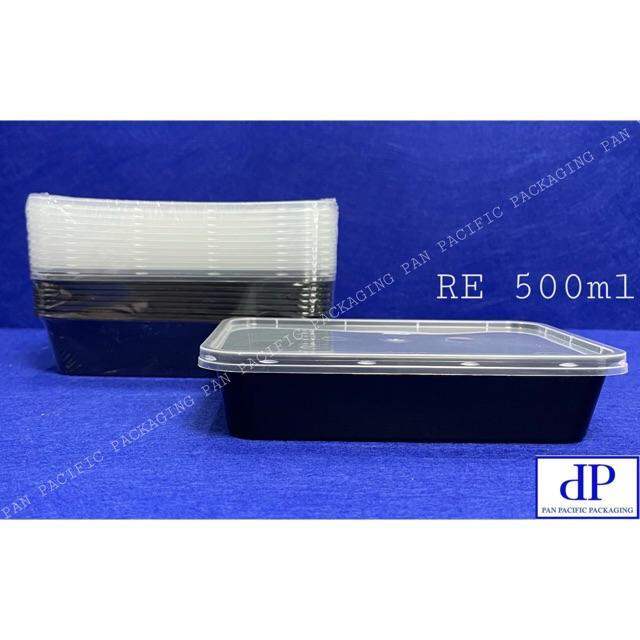 Black rectangle microwavable tub - re 500, re 750, re1000 ml - 10 pcs ...