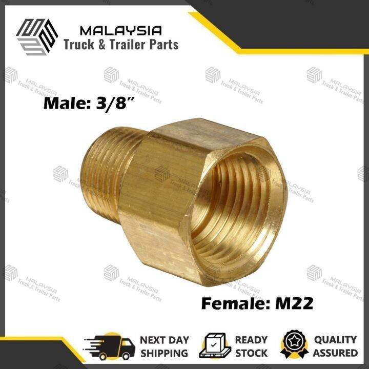 M22 FEMALE TO 3/8 " MALE THREAD FITTING ADAPTER CONNECTOR REDUCER BUSH ...