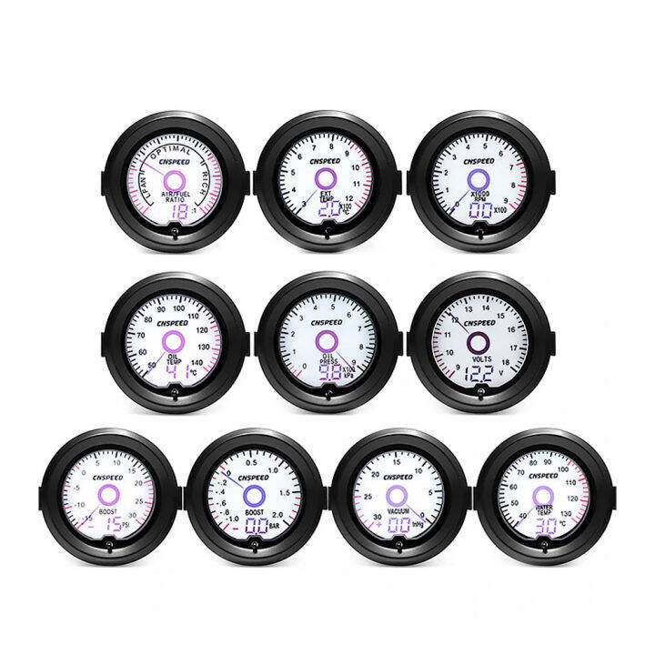 CNSPEED 2 "52mm Car Boost Gauge Bar Psi Exhaust Gas Temp Water Temp Oil ...