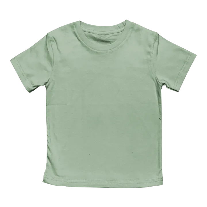 Kaos Polos Anak Lengan Pendek Cotton Combed 30s Baju Kaos Kids Umur 1-10 Tahun Warna Green Mint ...