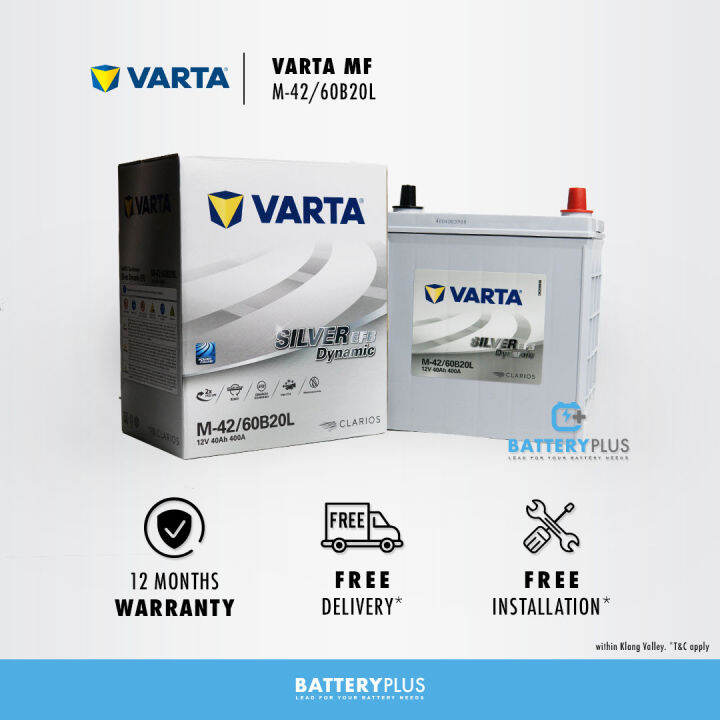 M42 - EFB | M42R | M42L | 60B20L | 60B20R Varta EFB Silver Dynamic Car Battery Bateri Kereta For ...