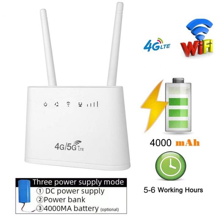 B311 Unlock 4000mAh Battery Wireless CPE LTE Modem USB Broadband 4G Wifi Router With SIM Card ...