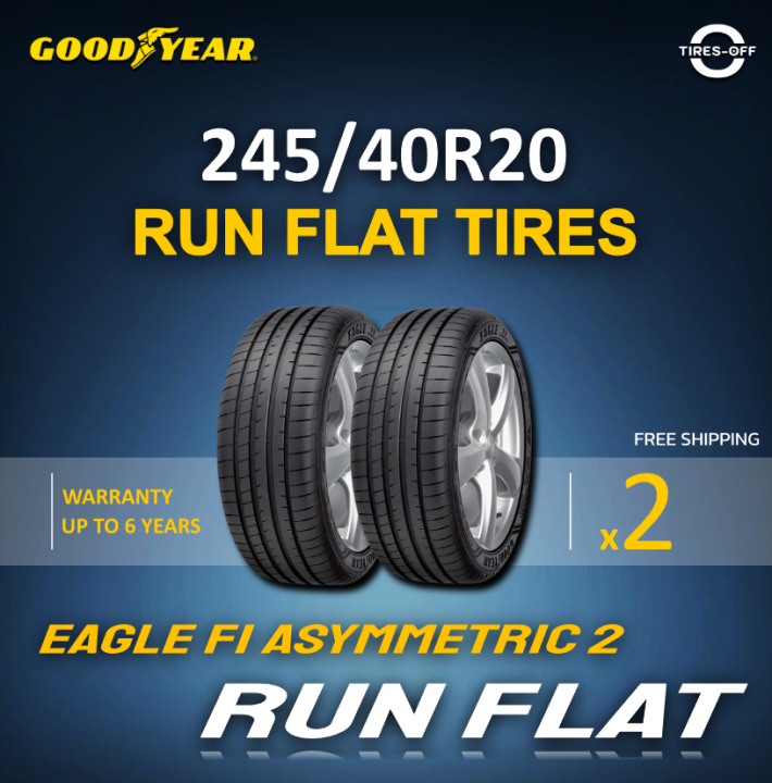 Goodyear 245 40r20 Eagle F1 Asymmetric 2 Run Flat ยางใหม่ ผลิตปี2022