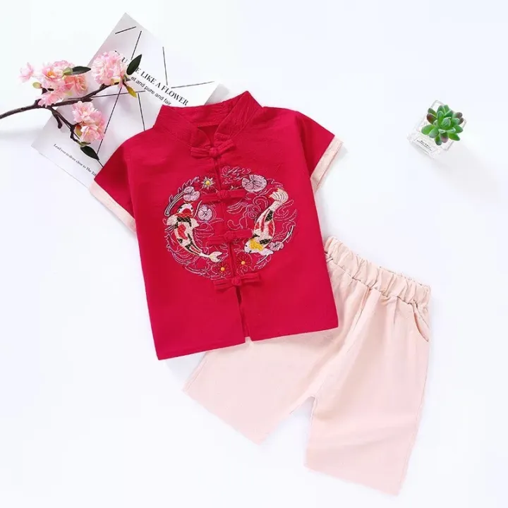 TOYSSAFARI 90-160cm Boys Traditional Fish Style CNY Chinese Costume ...