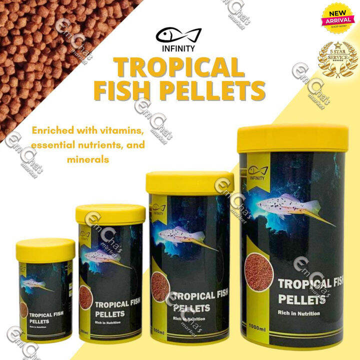 INFINITY Tropical Fish PELLETS Fish Food for Molly Guppy Goldfish and ...