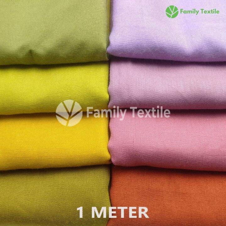 Kain Rayon Twill Premium 1 Meter 100% Katun Bahan Gamis Mukena Setelan ...