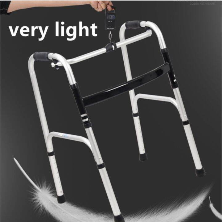 OK Four-corner Elderly Walker Crutches Elderly Stainless Steel Folding ...
