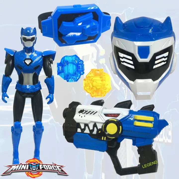 Miniforce X Agent Toys Belt Robot Volt Mask And Miniforce Power Gun Toy ...
