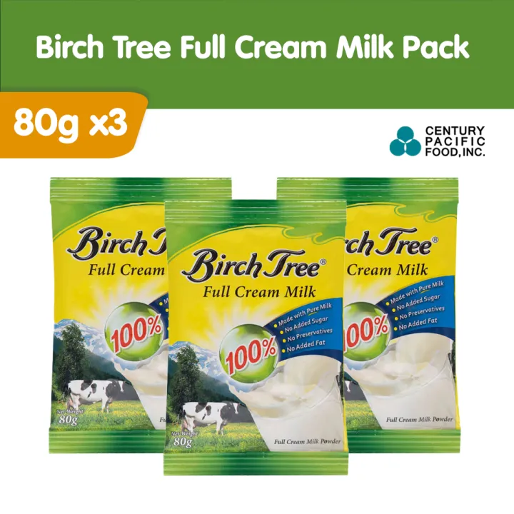 Birch Tree Full Cream Milk 80g Pack of 3 | Lazada PH