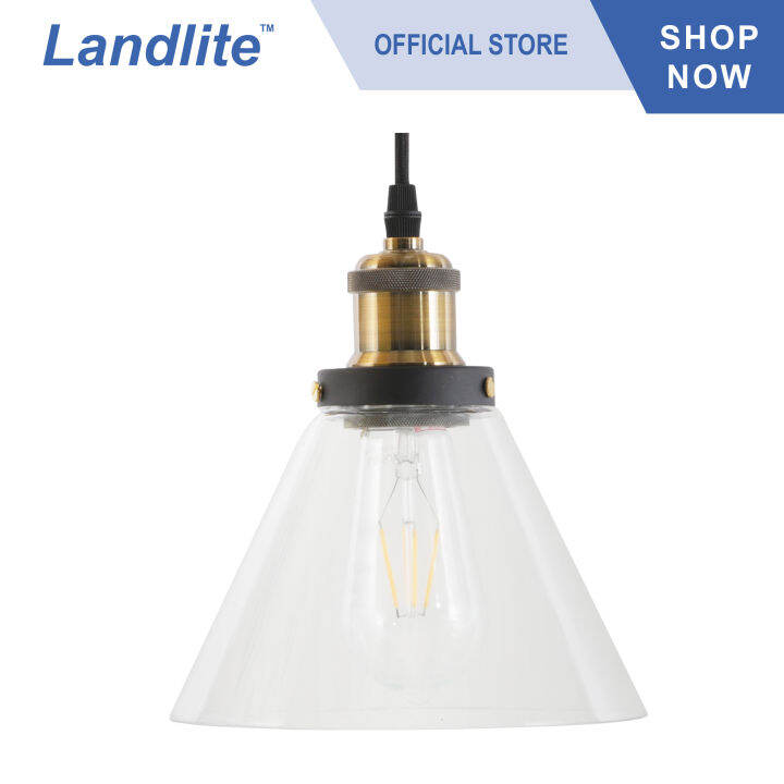 Landlite Pendant Light LLPL-053-E27 185MM GL CLR | Lazada PH
