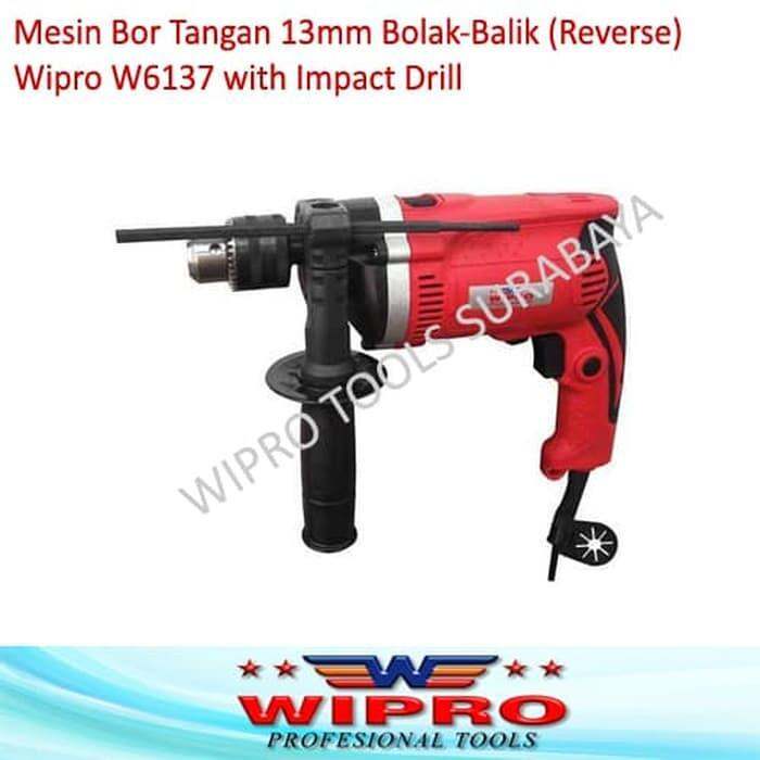 Mesin Bor Listrik Impact Hammer Drill Size 13mm WIPRO W6137 | Lazada ...