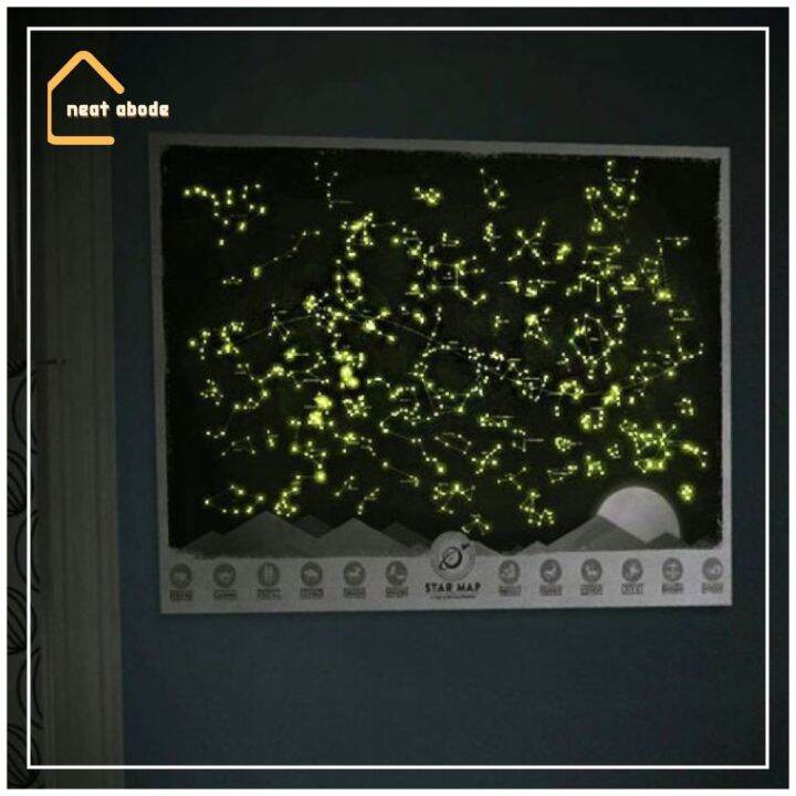 Neat Abode Glow in the Dark Star Map Wall decor | Lazada PH