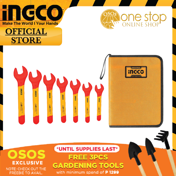 INGCO Original 7pcs Insulated open end spanners sets HKISPA0701 •OSOS ...