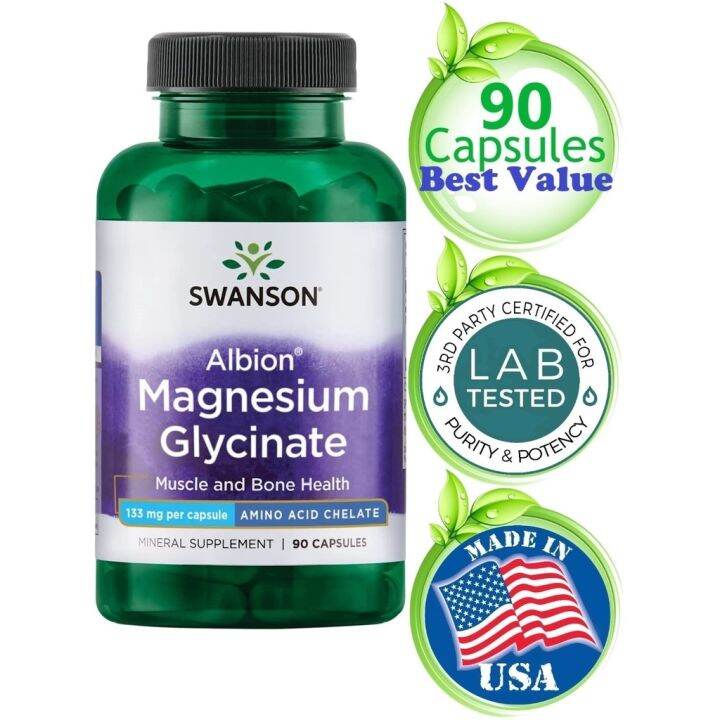 180/90 Caps Magnesium Glycinate Superior Absorption Cellular Health ...