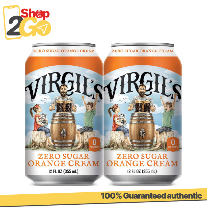 (2pcs) Virgil's Zero Sugar Orange Soda 355ml | Lazada PH