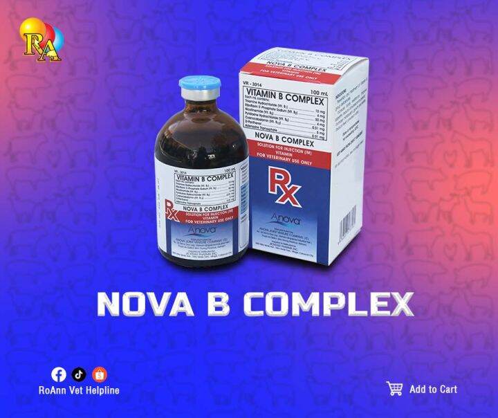 NOVA B-COMPLEX + ATP Solution for Injection(IM) Vitamins/Metabolic ...