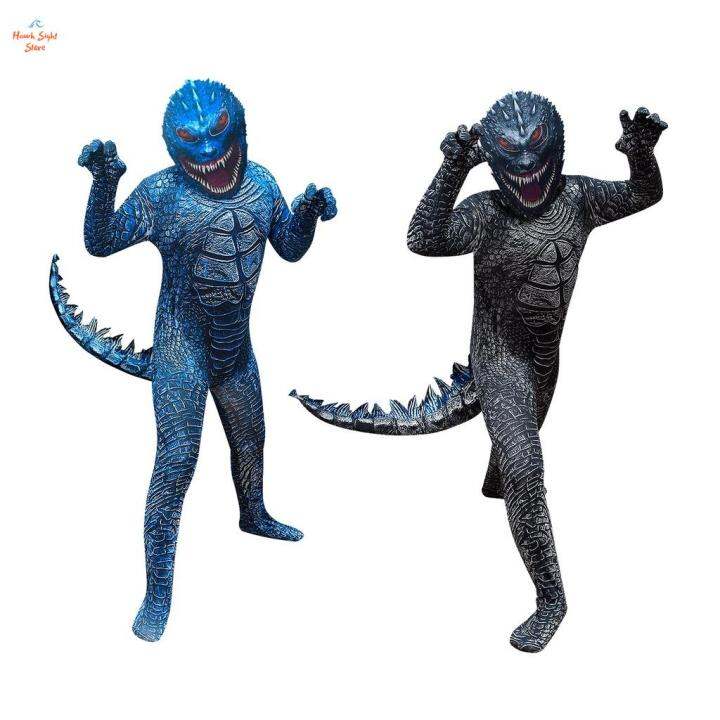 【Hawk&Sight】 new Halloween Costumes Godzilla Cosplay Costume for Kids ...