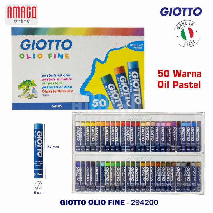 GIOTTO OLIO FINE - OIL PASTEL 50 COLORS - 294200 | Lazada Indonesia