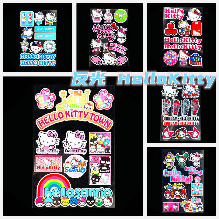 Hello Kitty Car Motorcycle Helmet Cute Sticker Waterproof Scratch Cover ...