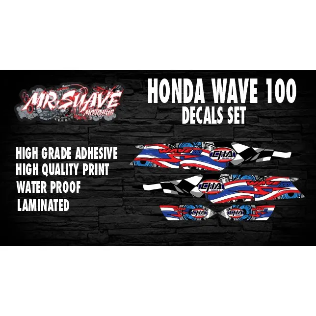 Honda Wave 100 Decals Set (Cha Rama) | Lazada PH
