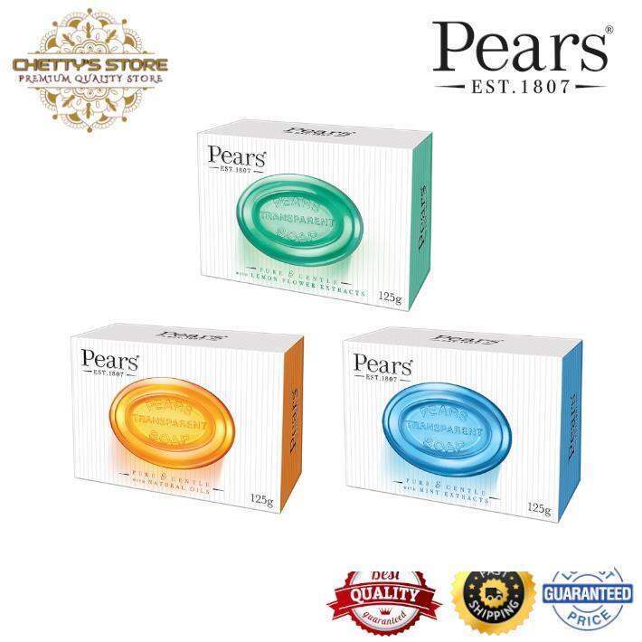 Pears Transparent Soap 125g (Natural Oil/Mint/Lemon) | Lazada PH
