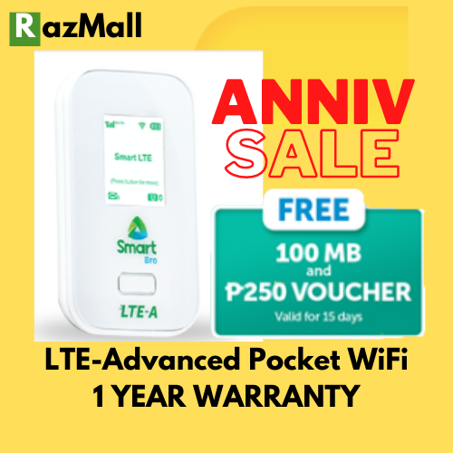 Smart Bro Prepaid LTE-Advanced ( LTE-A ) Pocket WiFi with FREE 250 load LTEA (Boosteven-M271T ...