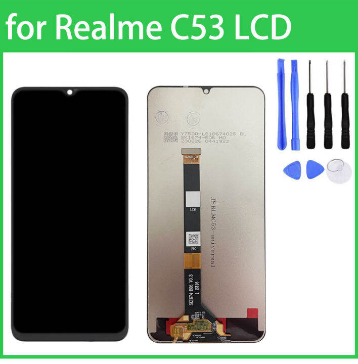 for Realme C53 LCD Display Touch Screen Glass Digitizer Assembly Replacement LCD Screen Spare ...