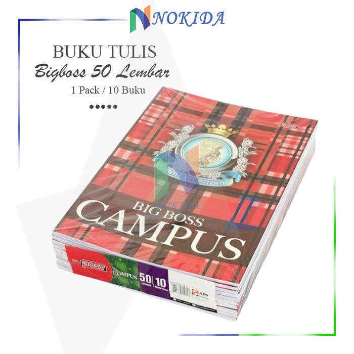 Nokida Buku Tulis BigBoss 1 Pack [50 Lembar/10 Buku] / Write Book 1 Pack Boxy / Buku Catatan ...