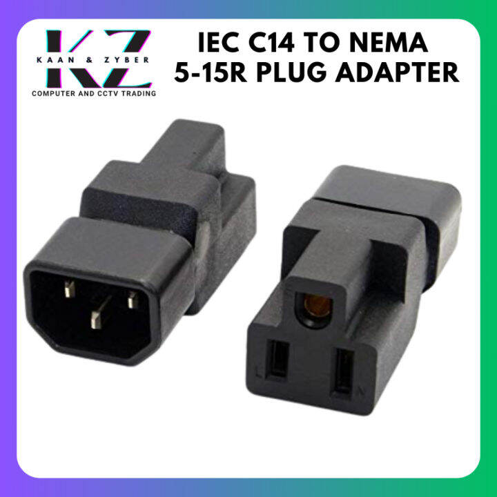 IEC C14 to Nema 5-15R Plug Adapter | Lazada PH