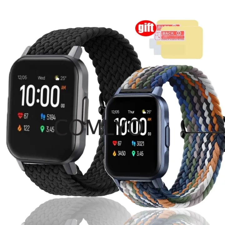Aukey LSO2 Haylou LS02 Strap Nylon Weave Elastic Bracelet Smartwatch ...