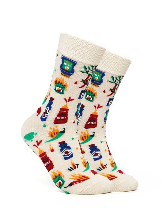 Iconic Socks Hot Sauce Crew Length Office Formal Socks | Lazada PH